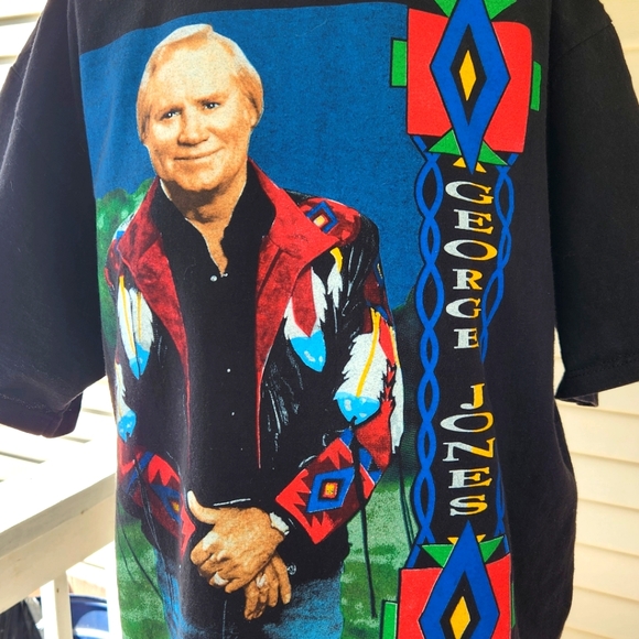 Jerzees | Shirts | Rare George Jones Hightech Redneck Tour T Shirt ...